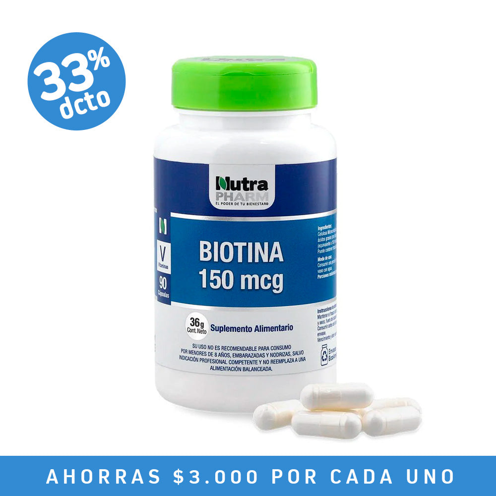 Biotina - 150 mcg. – Nutrapharm