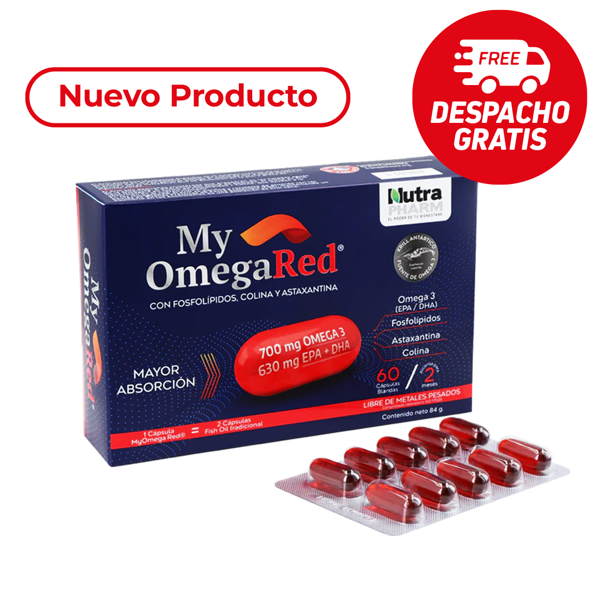 My OmegaRed 60 cápsulas blandas – Nutrapharm